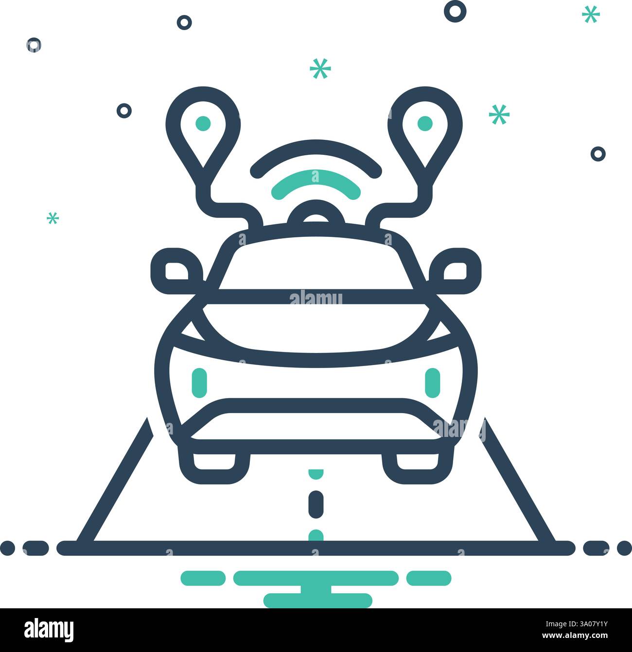 Icon connected car smart hi-res stock photography and images - Alamy