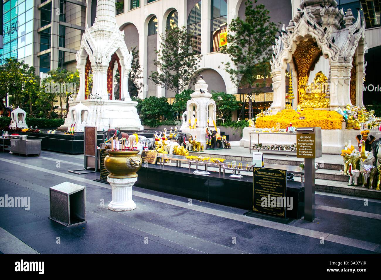Bangkok, Thailand, March 1, 2025 People pray in the streets of Bangkok ...