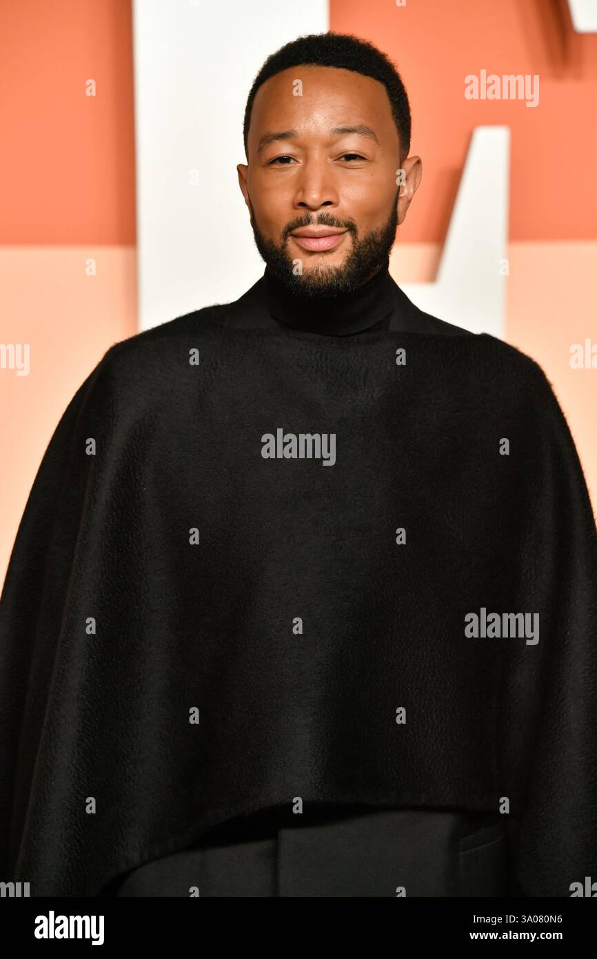 John Legend arrives at the Vanity Fair Oscar Party on Sunday, March 2 ...