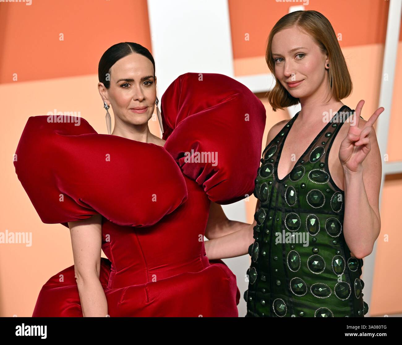 Beverly Hills, United States. 02nd Mar, 2025. Sarah Paulson (L) and ...