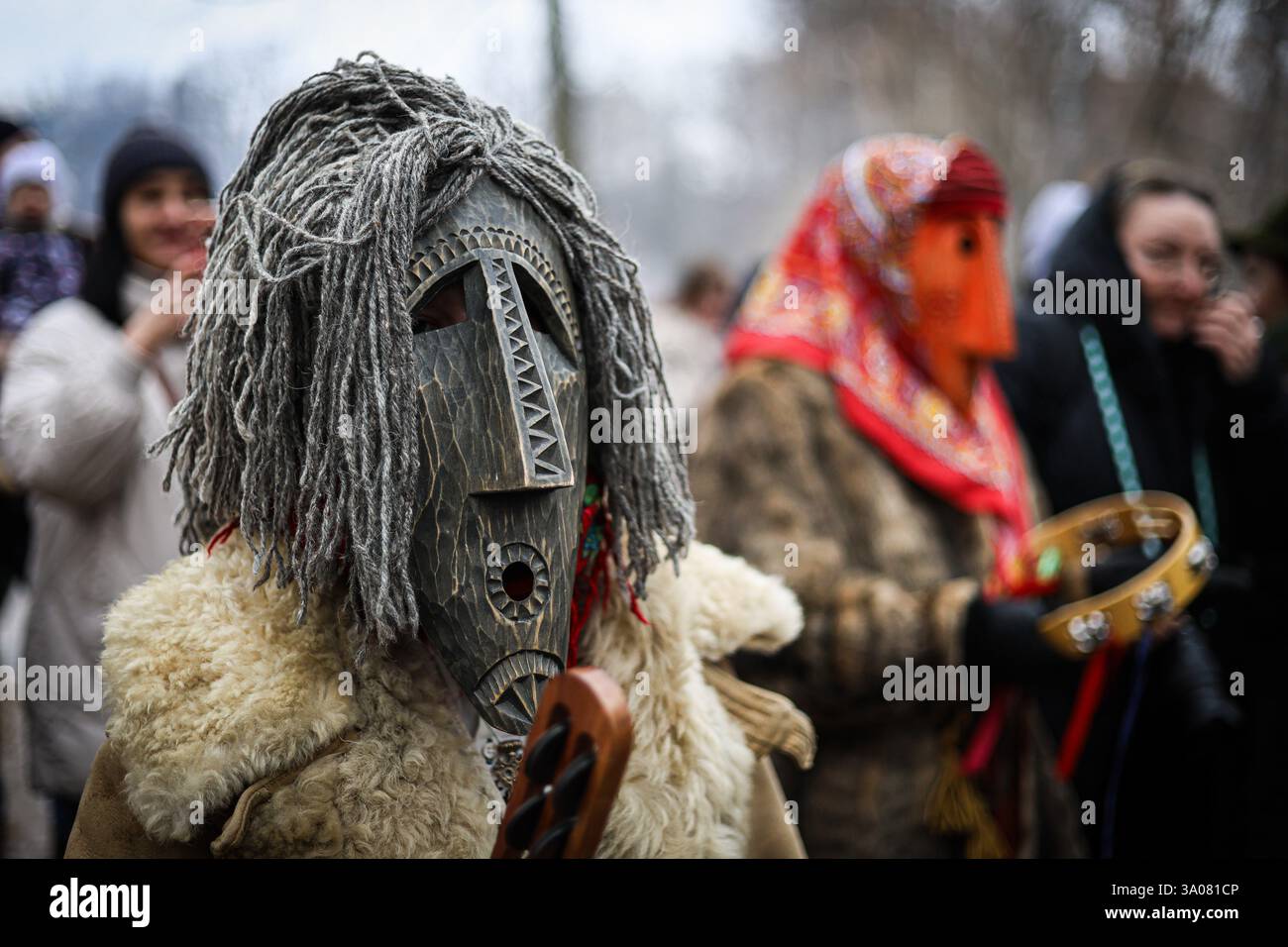 People dressed as carolers seen during the Maslenitsa celebrations ...