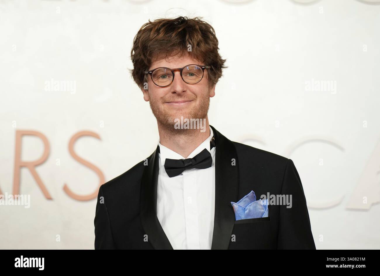 Daan Milius arrives at the Oscars on Sunday, March 2, 2025, at the ...