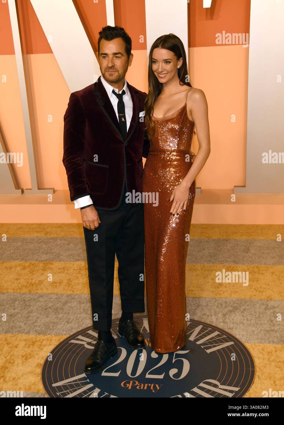 Beverly Hills, Ca. 2nd Mar, 2025. Justin Theroux & Nicole Brydon Bloom ...