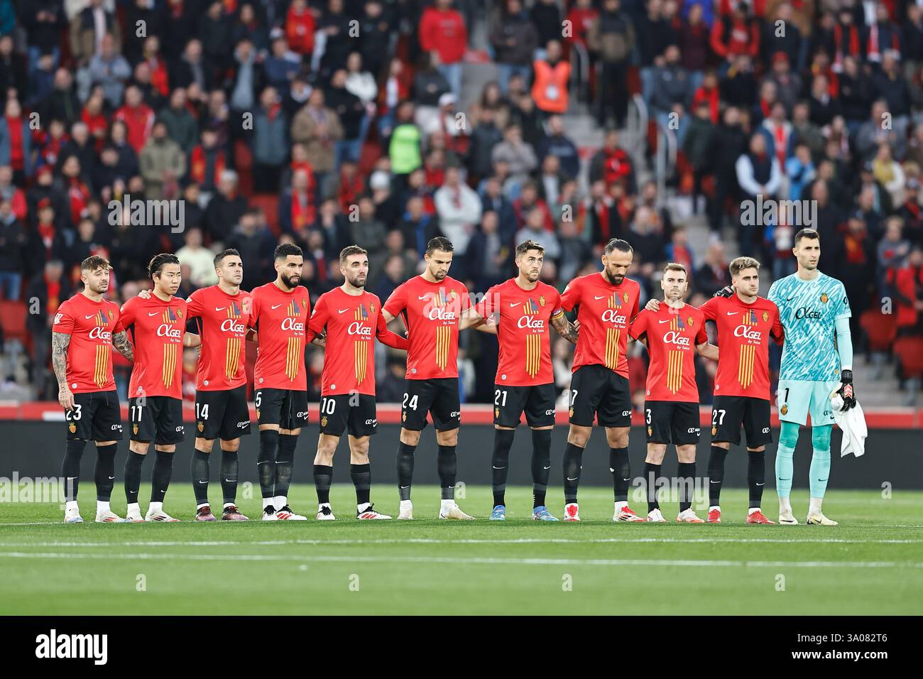 Palma de Mallorca, Spain. 2nd Mar, 2025. Mallorca team group line-up ...
