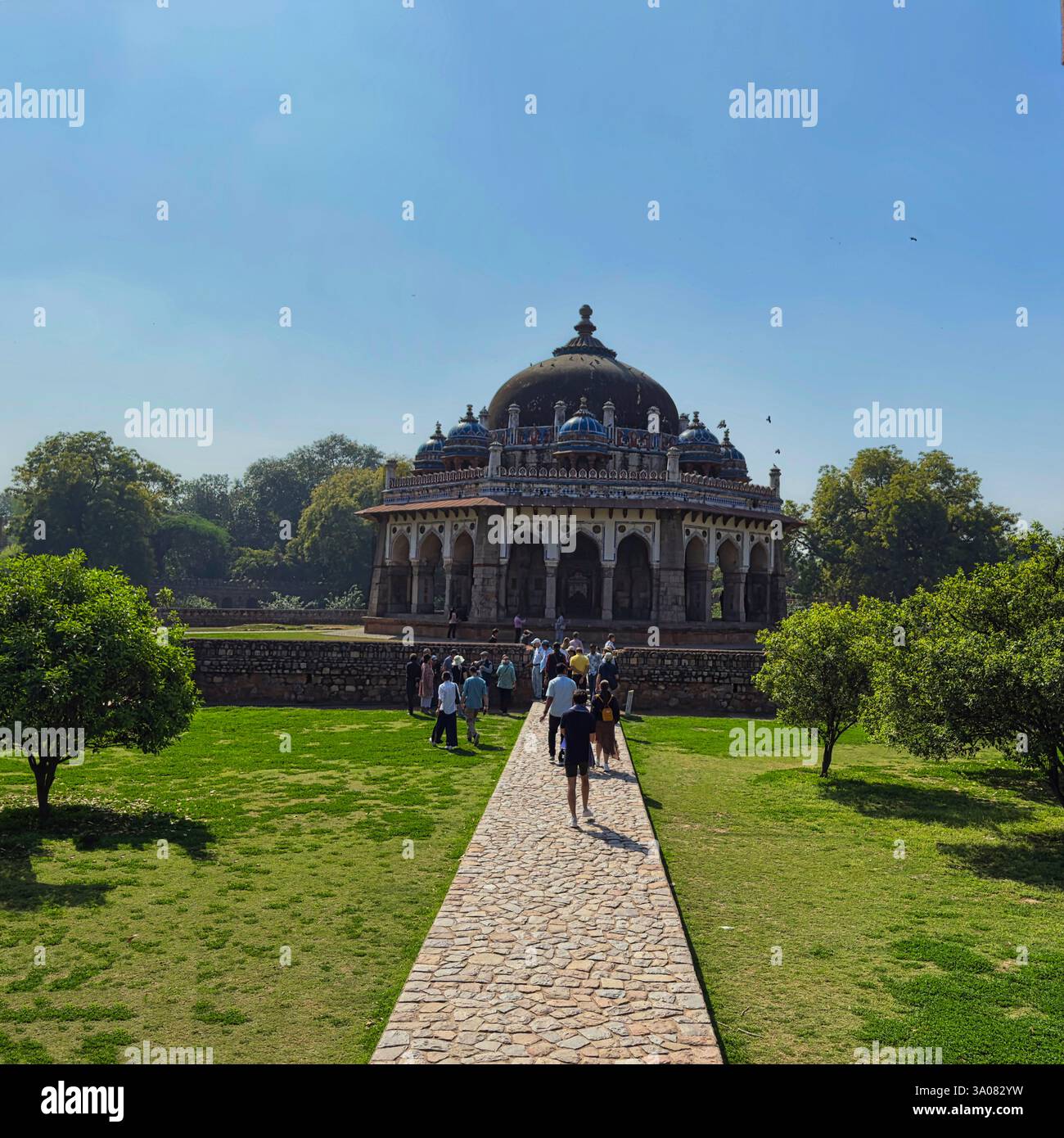 New Delhi,India: March 2,2025: Dramatic view of Isa Khan Niyazi's tomb ...