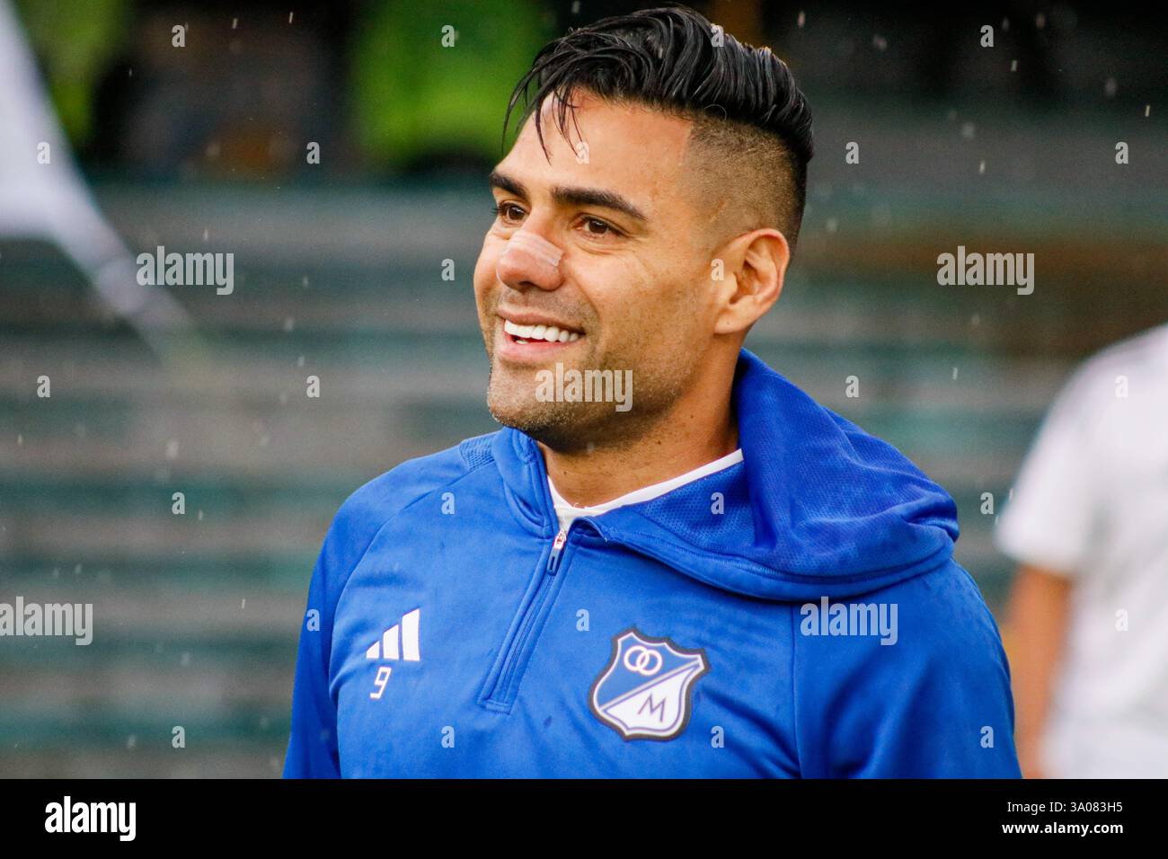 Millonarios F.C's Radamel Falcao Garcia warms up during the Millonarios ...
