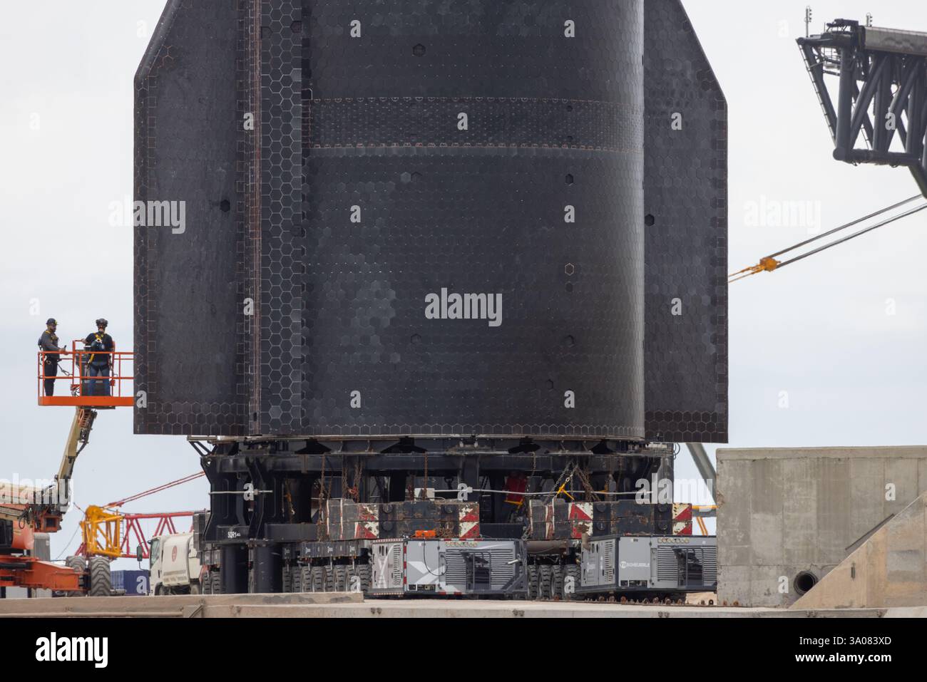 One day before flight Starship 34 and booster 15 were at the orbital ...