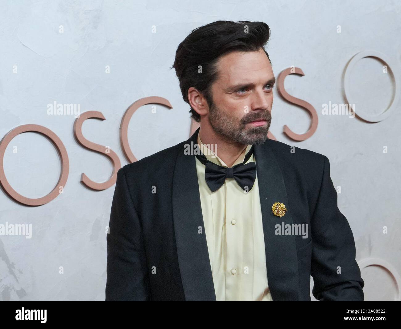Sebastian Stan walking on the red carpet at the The 97th Academy Awards ...