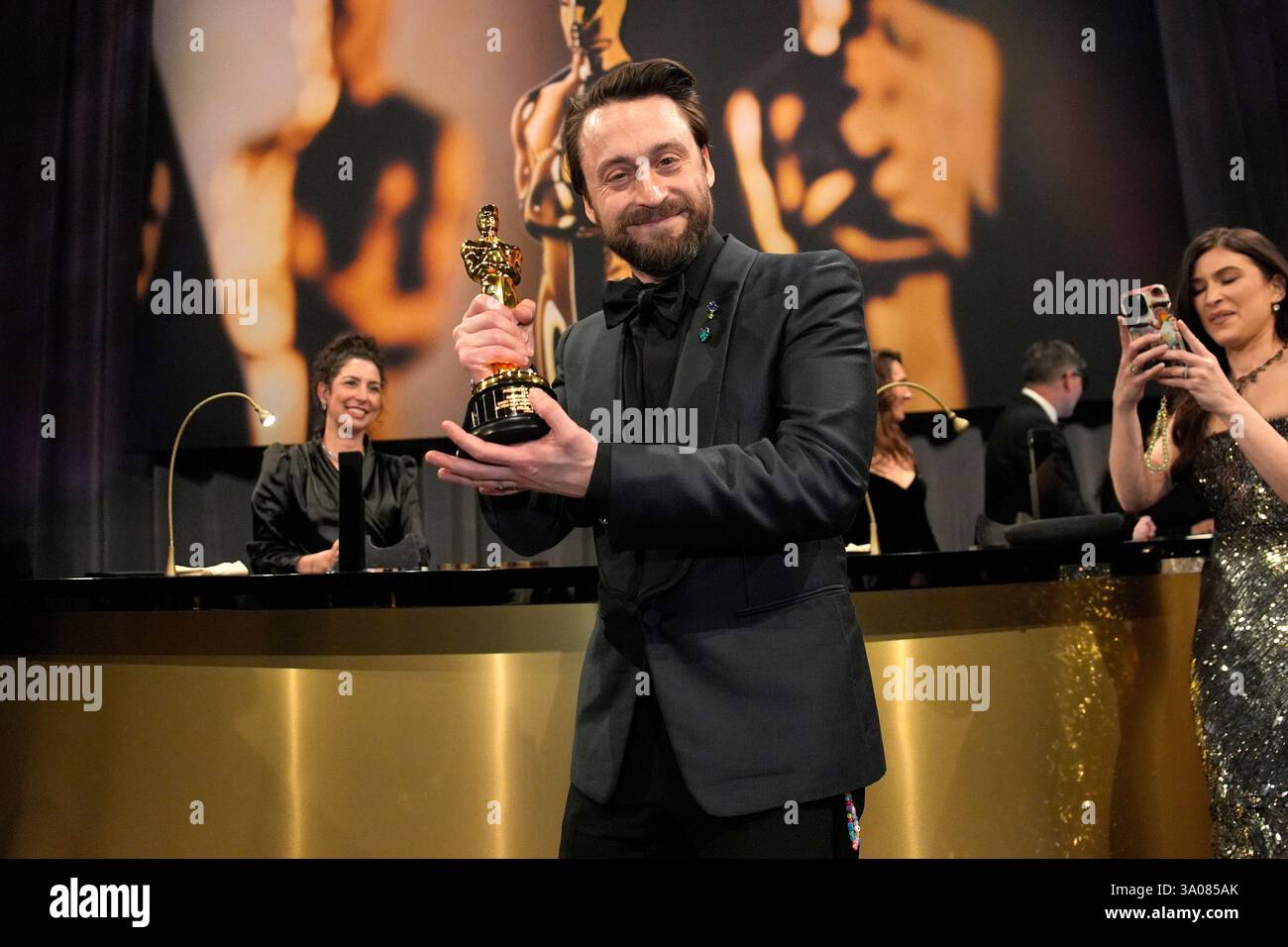 Kieran Culkin, winner of the award for best performance by an actor in ...