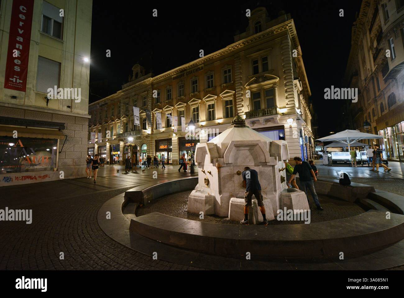 The vibrant Kneza Mihaila pedestrian street in central Belgrade, Serbia ...