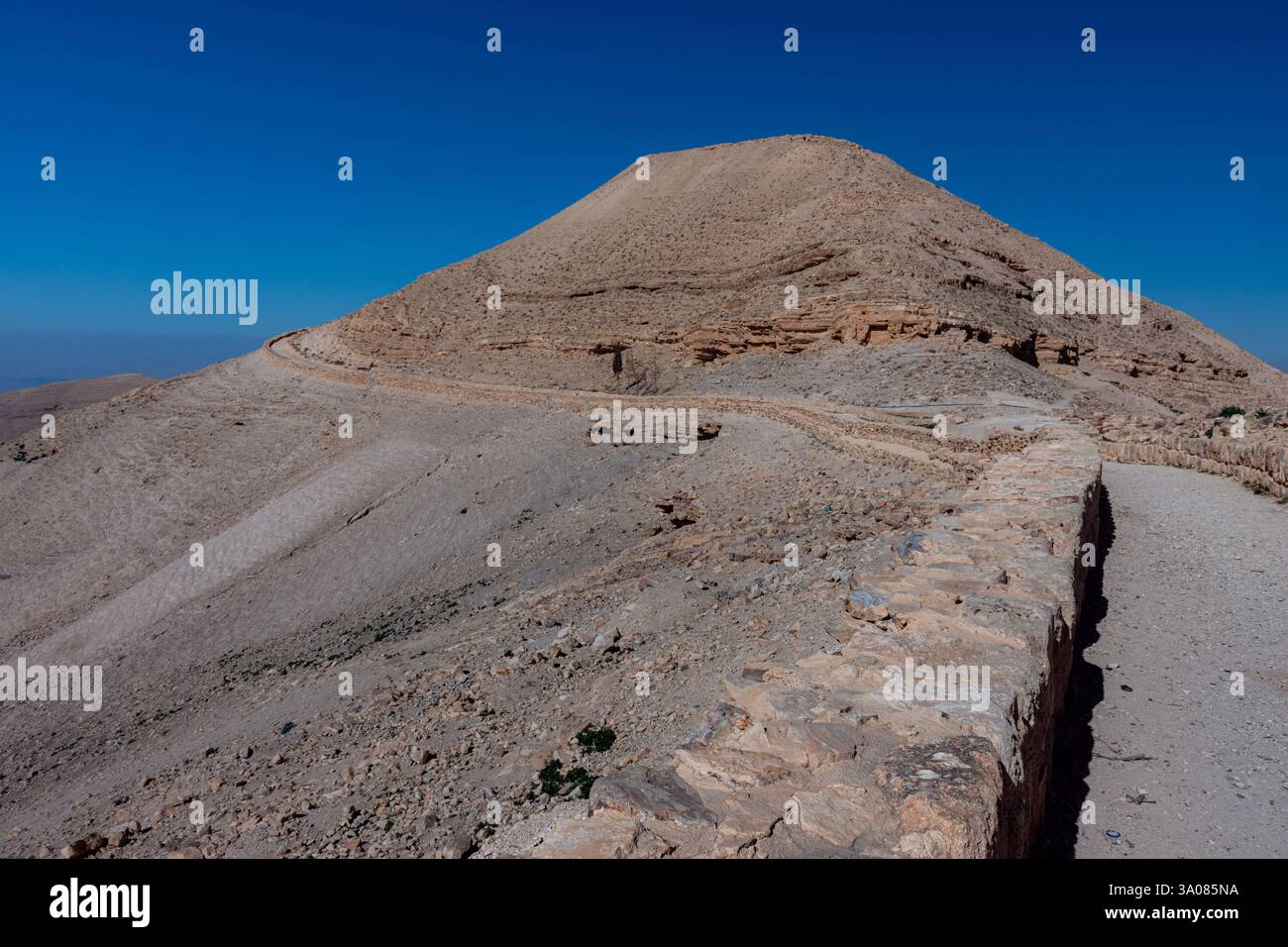 Road to the hilltop biblical city of Machaerus Stock Photo - Alamy
