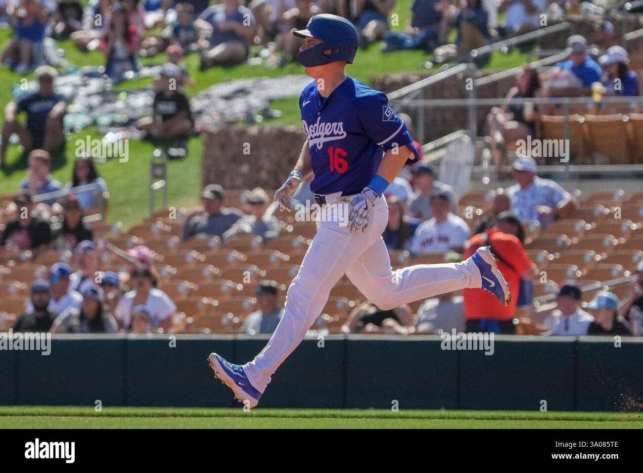 Los Angeles Dodgers catcher Will Smith (16) trots to second base after ...