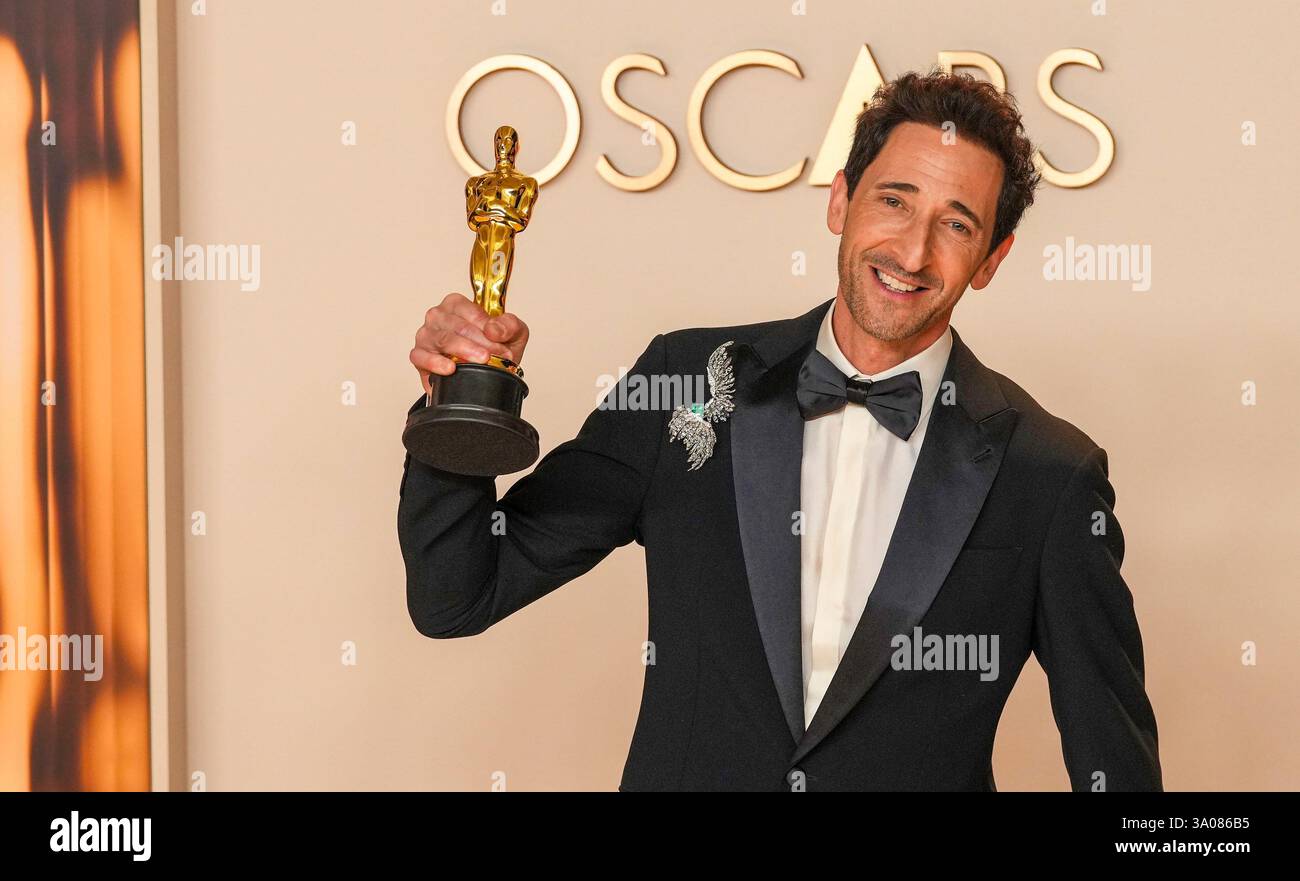 Best performance by an actor in a leading role Oscar winner Adrien Brody of "The Brutalist ...