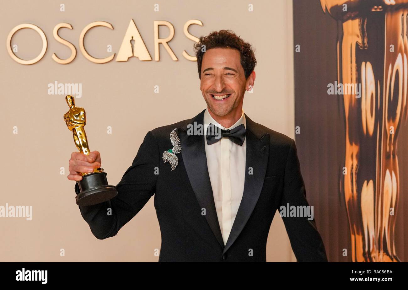 Best performance by an actor in a leading role Oscar winner Adrien Brody of "The Brutalist ...