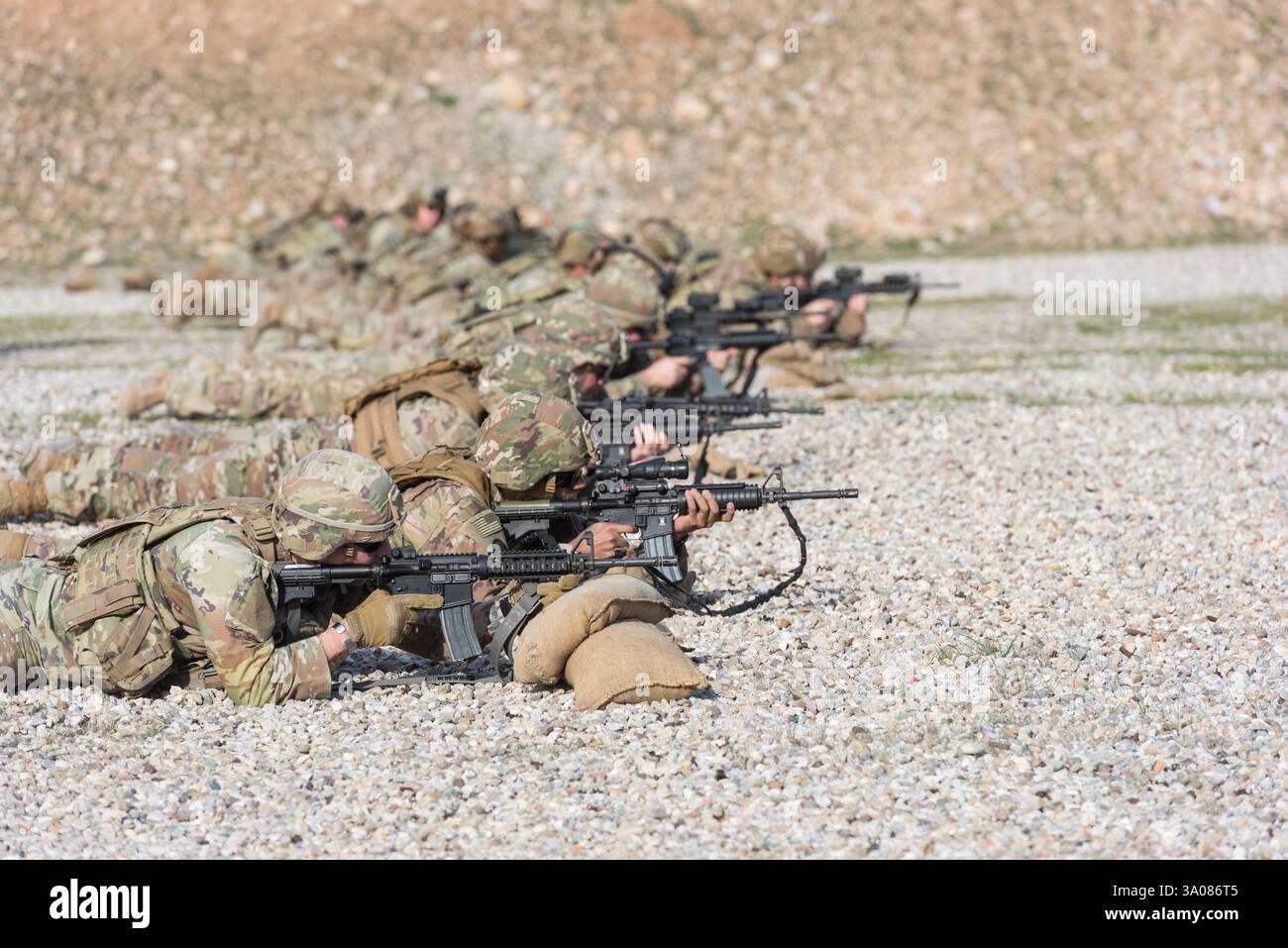 Coalition Forces conduct marksmanship training at the Beneslawa Range ...