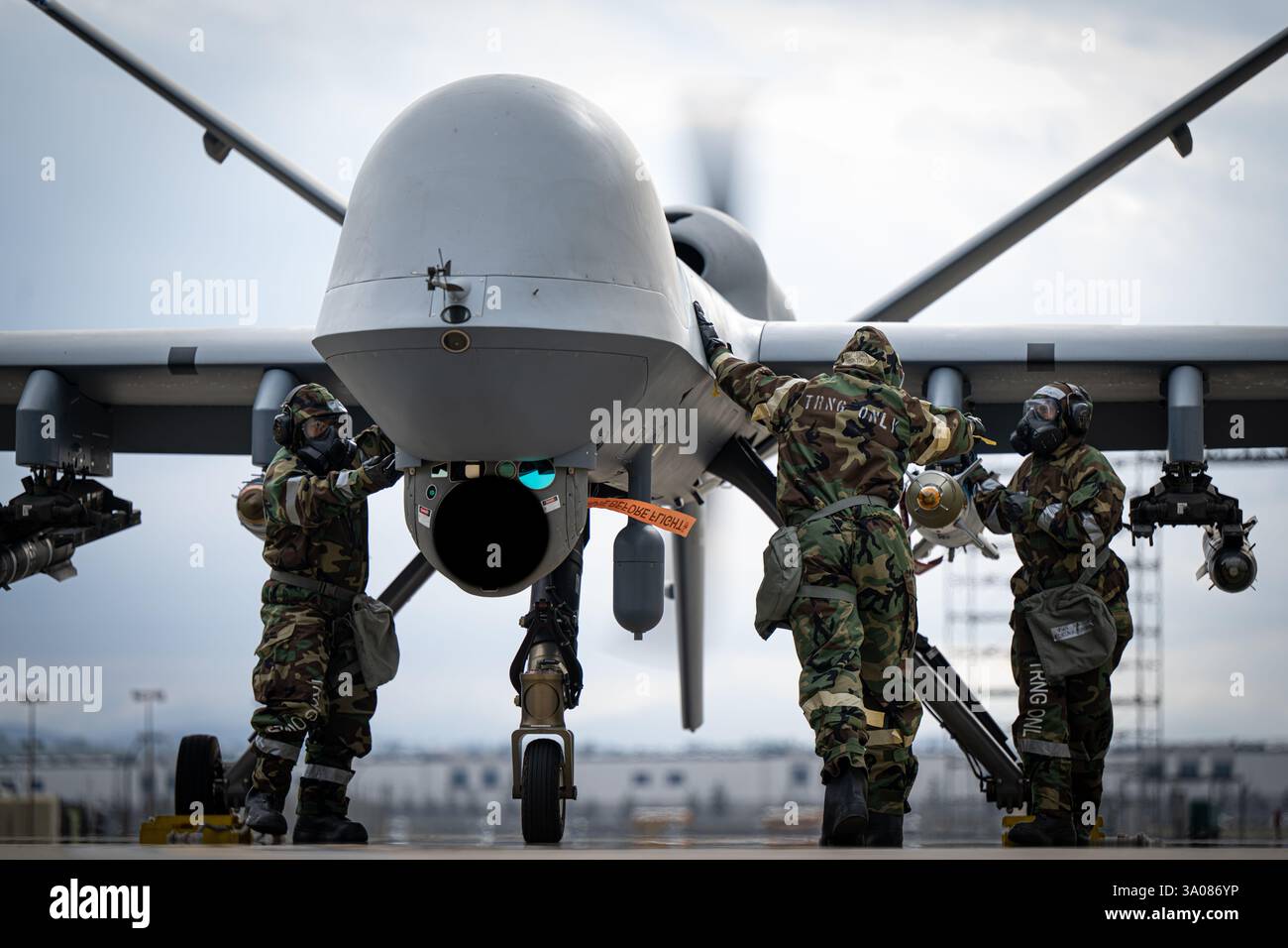 The 163d Attack Wing Maintenance Group performing an internal Chemical ...