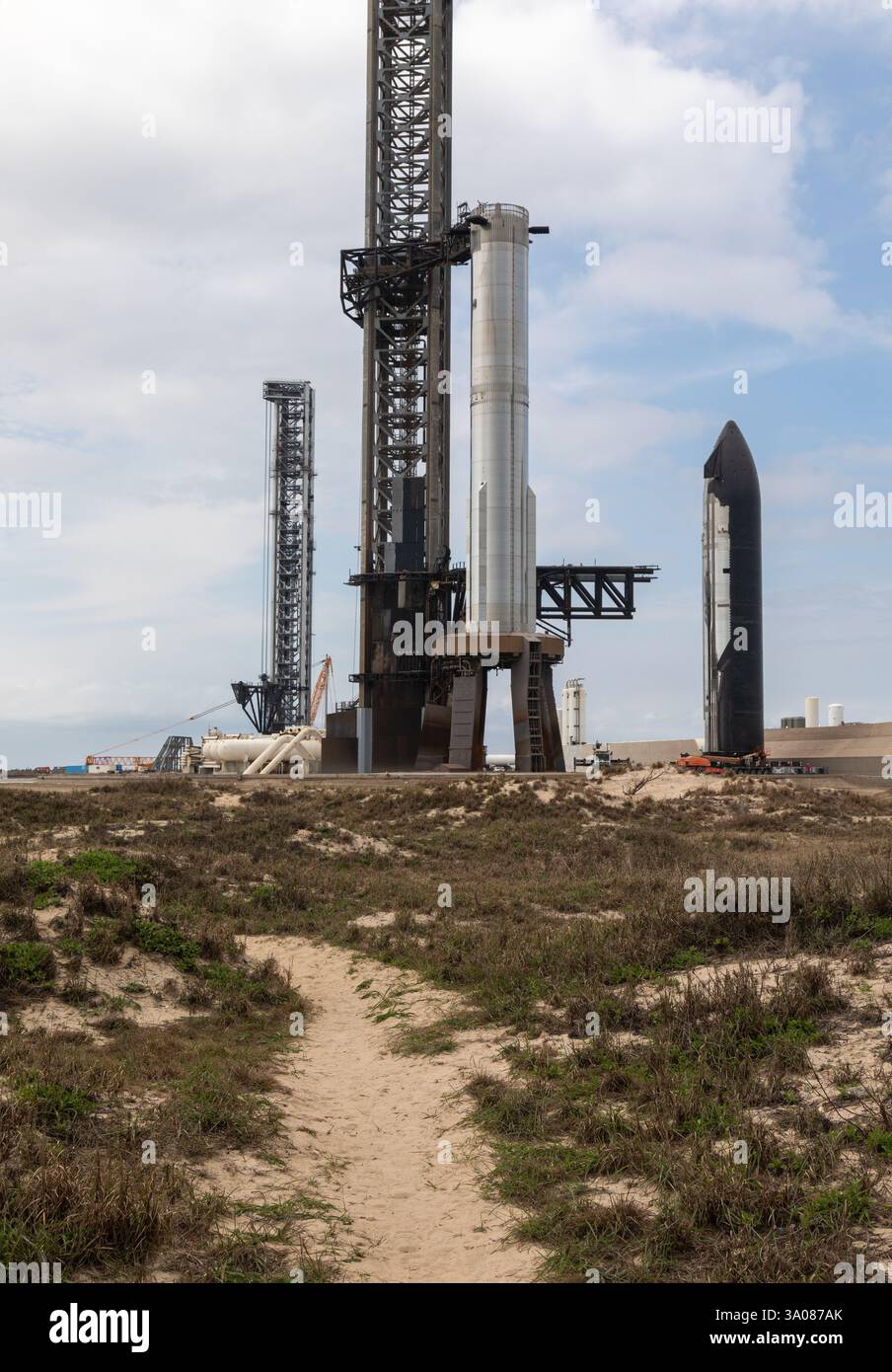 Boca Chica, USA. 02nd Mar, 2025. One day before flight Starship 34 and ...