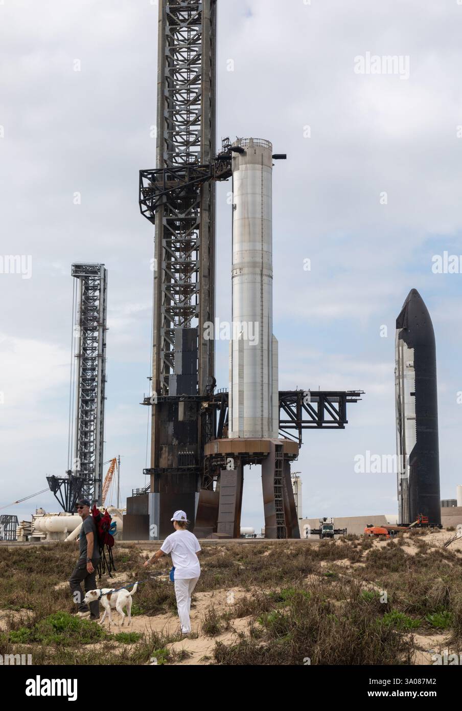 One day before flight Starship 34 and booster 15 were at the orbital ...