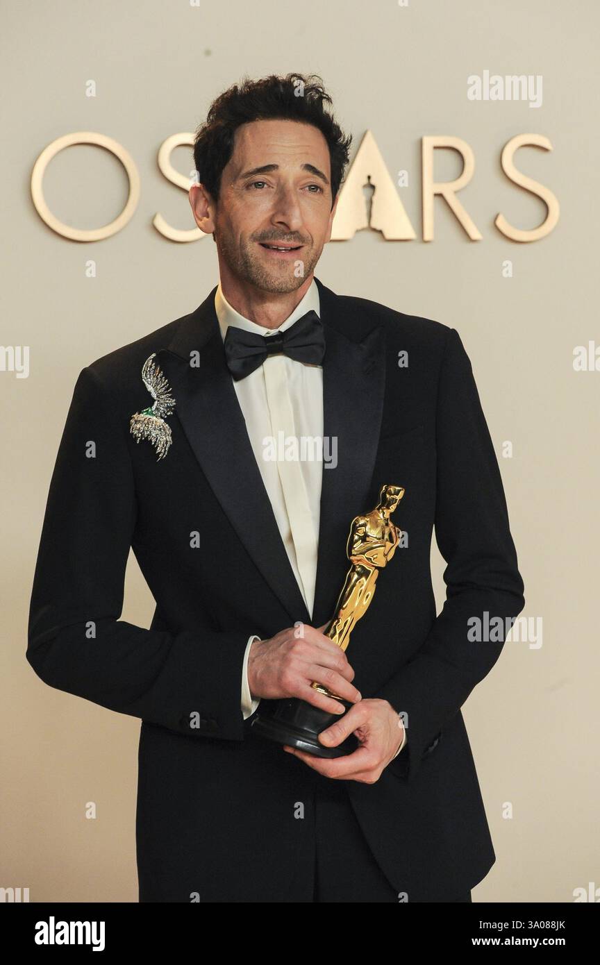 Ca. 02nd Mar, 2025. Adrien Brody in the press room for The 97th Academy Awards - Press Room ...