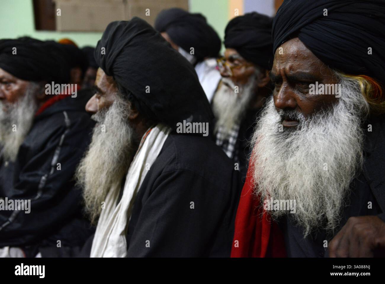 Malangs ( Sufi spiritual men ) gather with a Sufi spiritual leader of ...