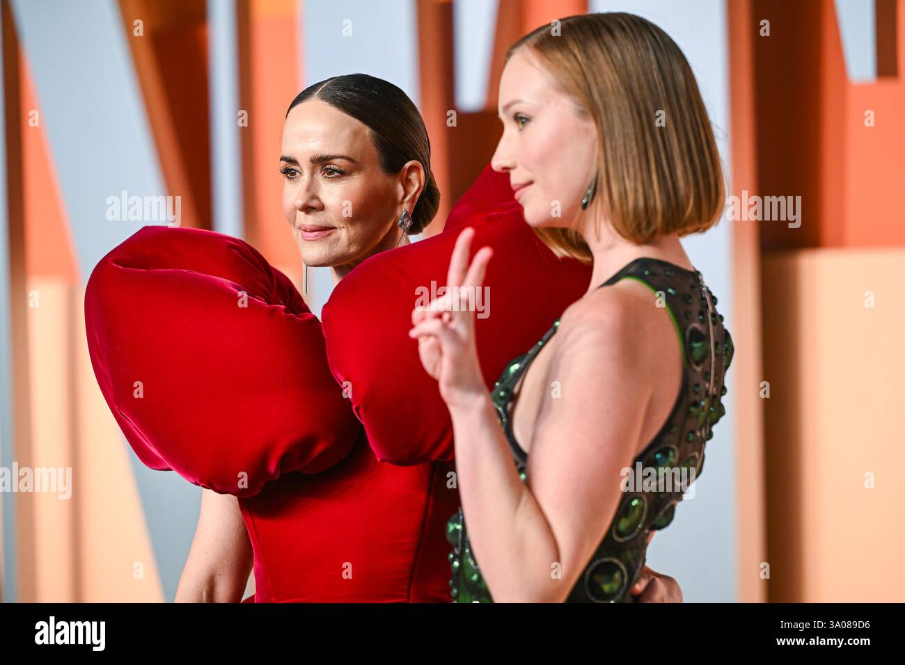 USA. 02nd Mar, 2025. Sarah Paulson and Hannah Einbinder walking on the ...
