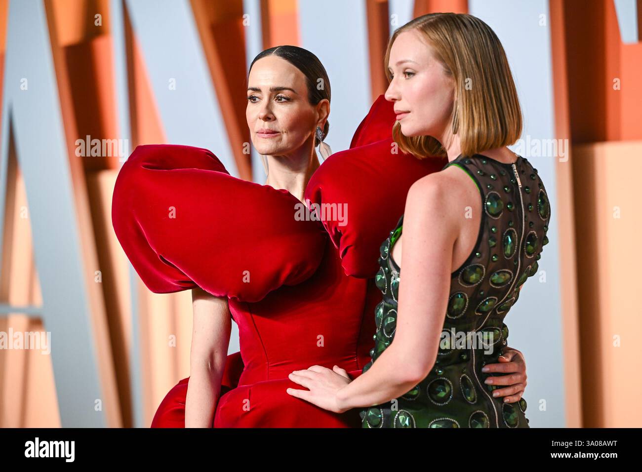 USA. 02nd Mar, 2025. Sarah Paulson and Hannah Einbinder walking on the ...