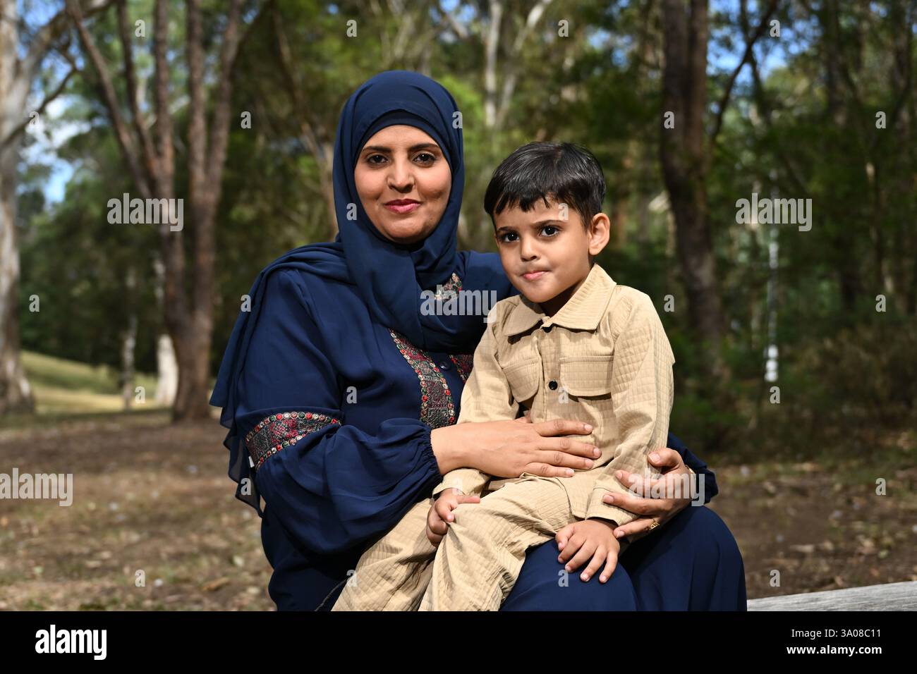 Sydney, Australia. 03rd Mar, 2025. Efaq Eva Mohammed with her 4 year ...