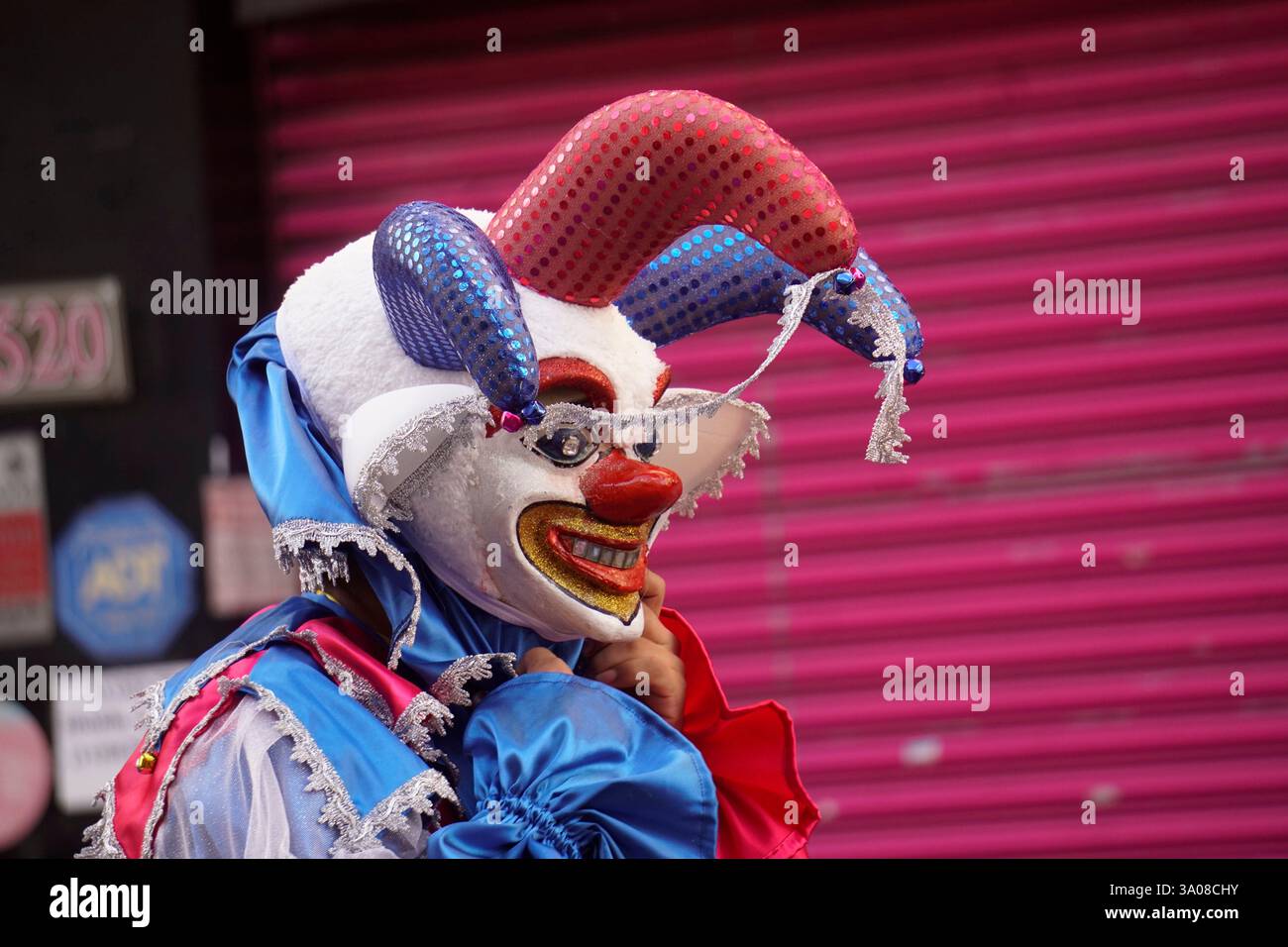 Bolivians Revelers dancing during the annual street block party know as ...