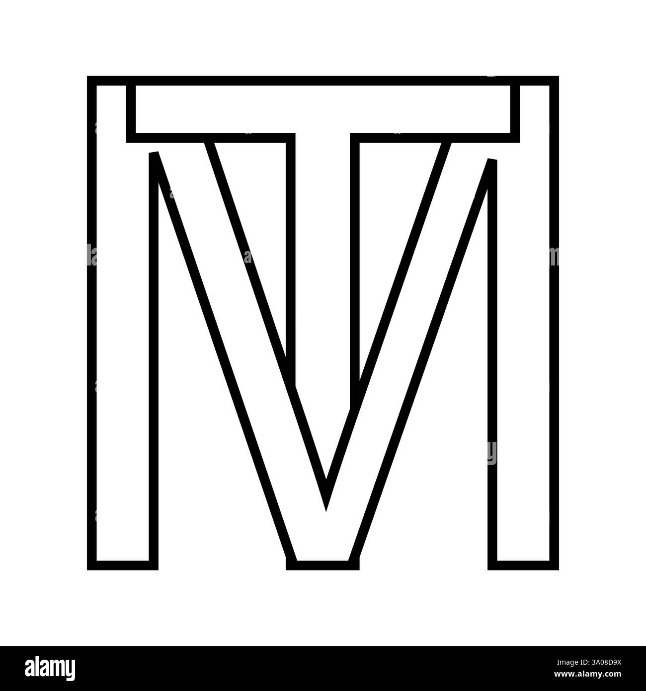 Logo sign tm mt icon double letters logotype t m Stock Vector Image ...