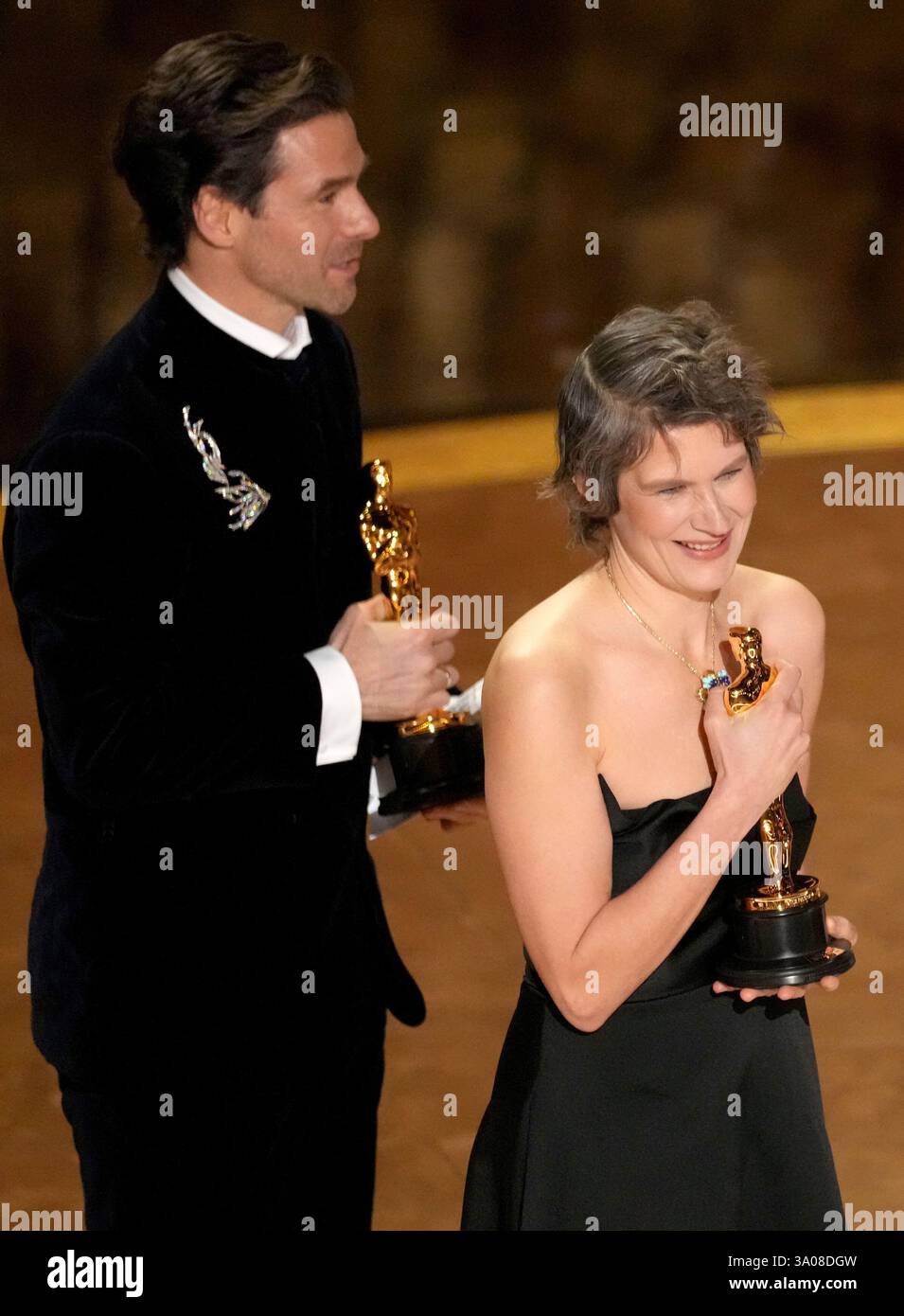 Clement Ducol, left, and Camille accept the award for best original ...