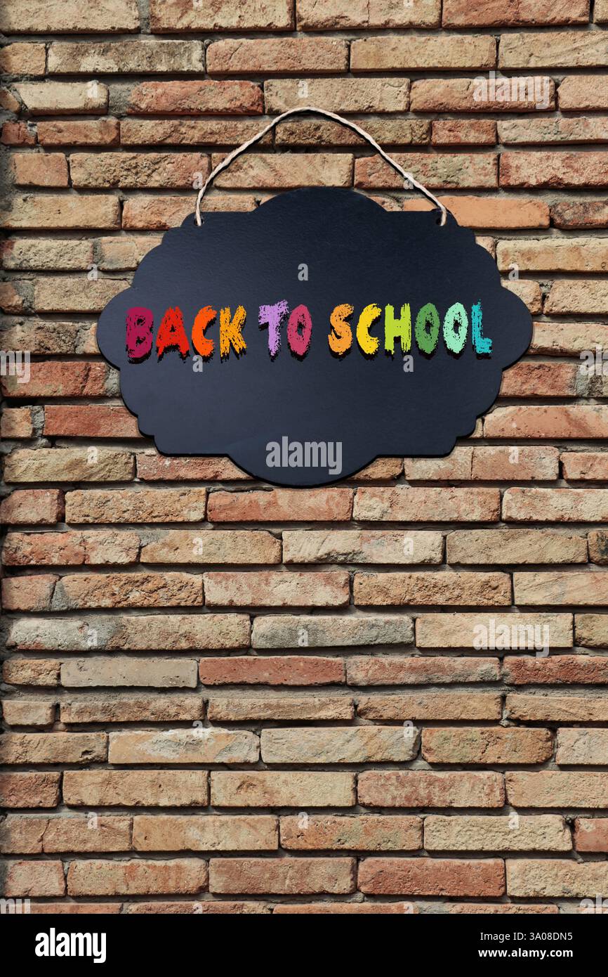 Back to school wording as education, teaching and learning concept ...