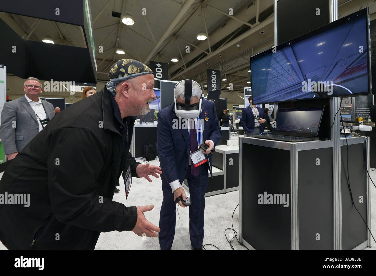 Toronto, Canada.2nd March 2025. A visitor wearing VR headset ...