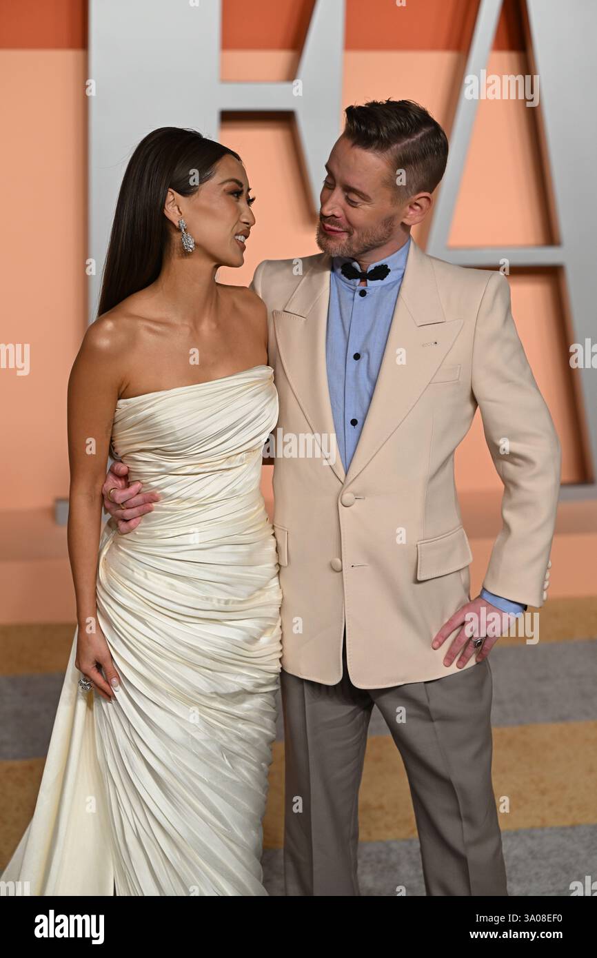 Brenda Song and Macaulay Culkin attending the Vanity Fair Oscar Party ...