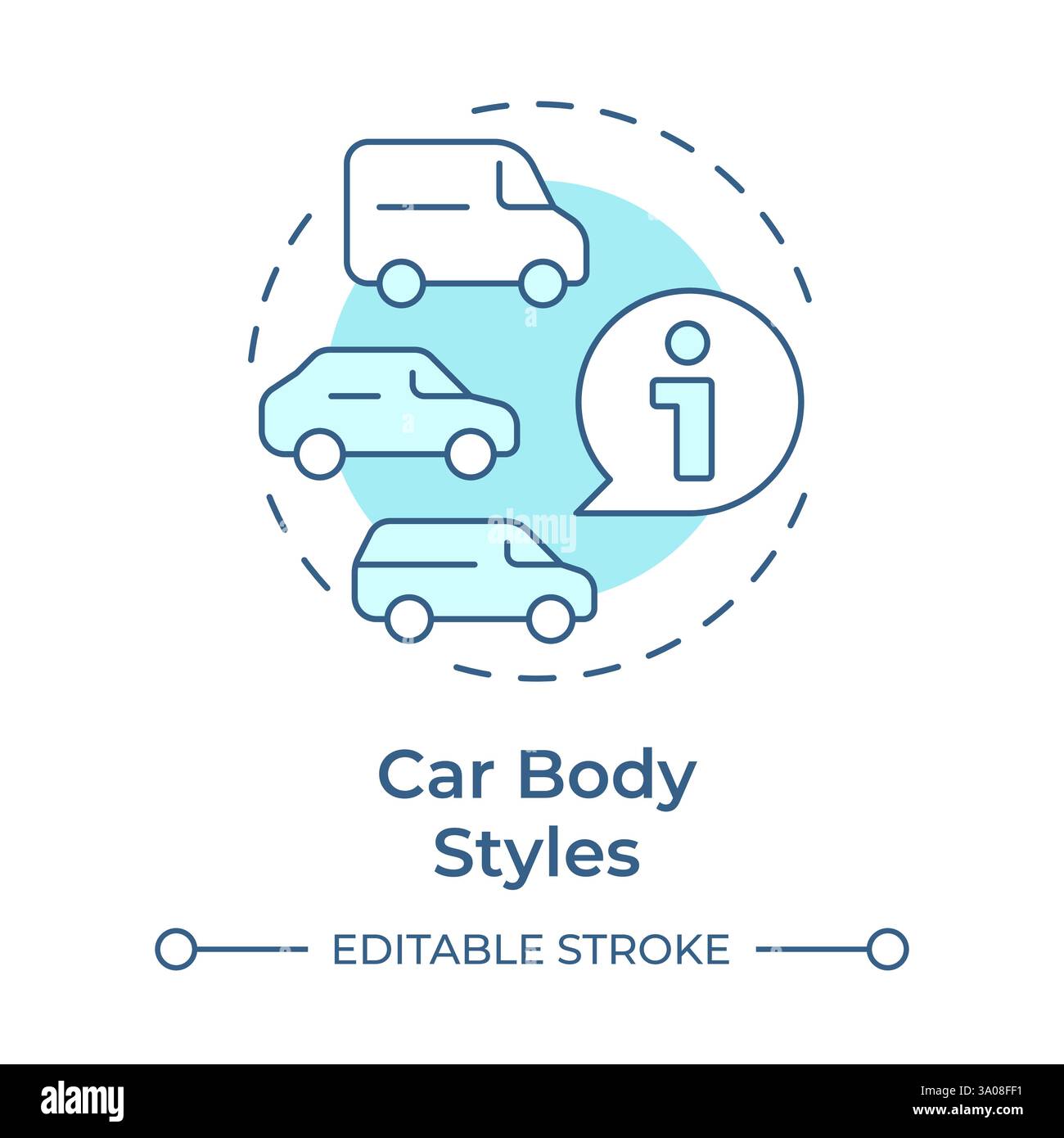 Car body styles soft blue concept icon Stock Vector Image & Art - Alamy