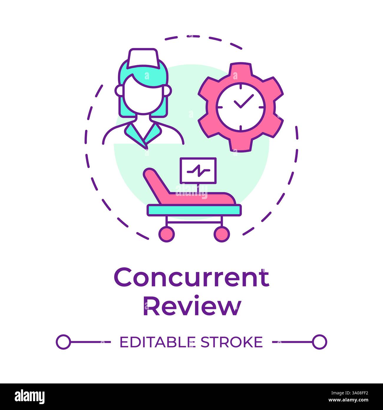 Concurrent review multi color concept icon Stock Vector Image & Art - Alamy