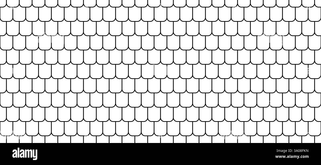 Shingles roof seamless pattern. House roof tile texture. Geometric ...