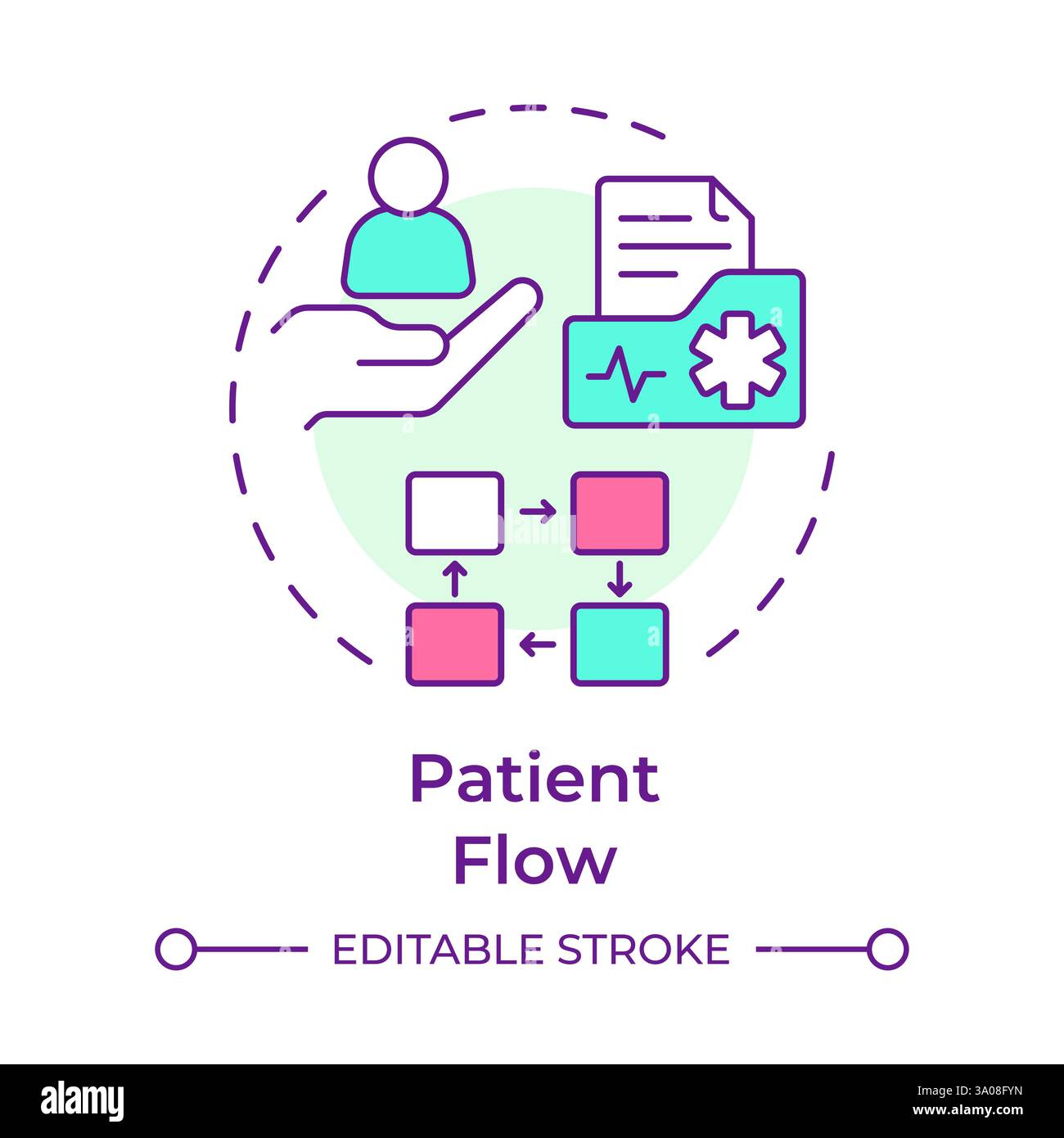 Patient flow multi color concept icon Stock Vector Image & Art - Alamy