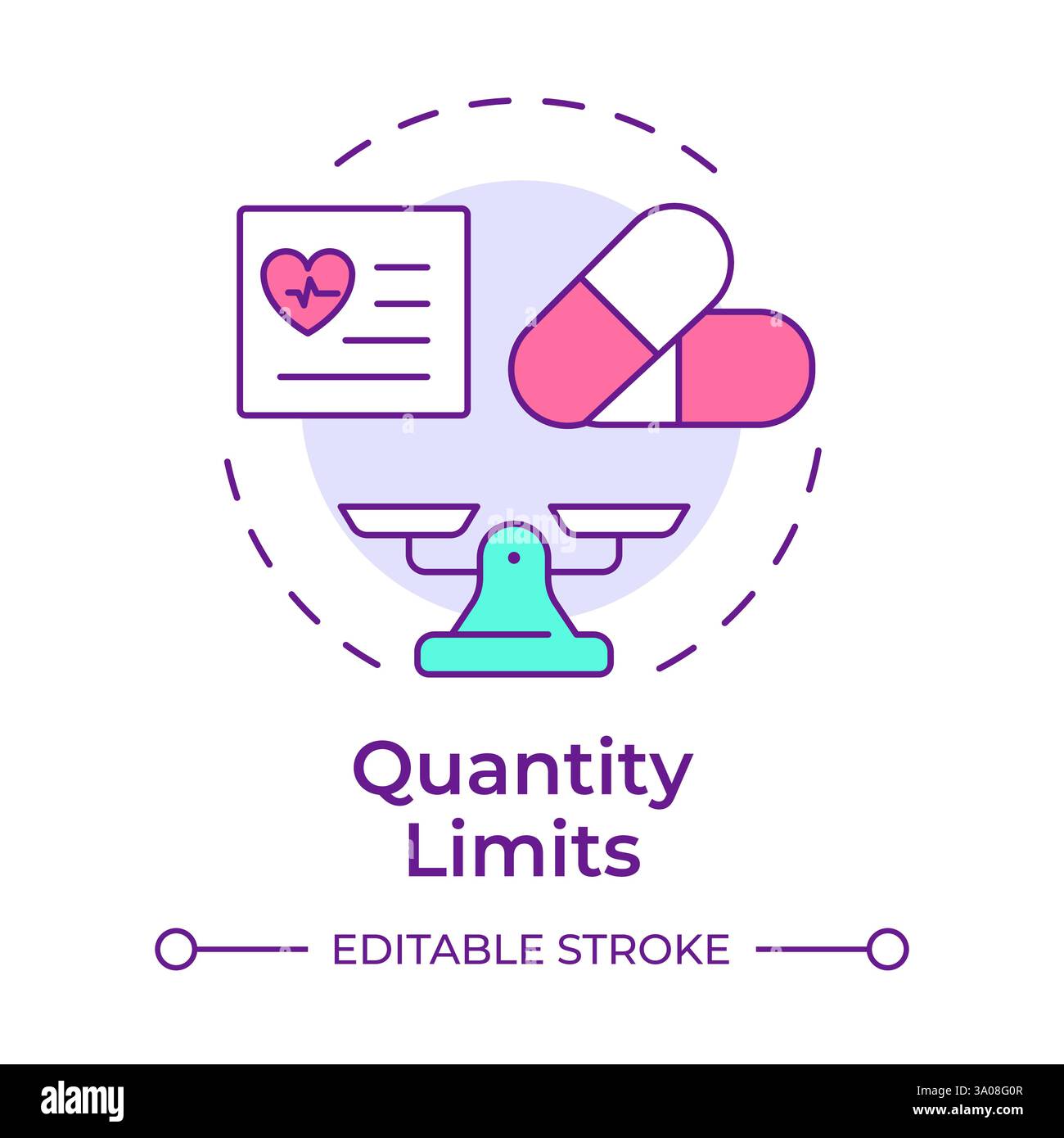 Quantity limits multi color concept icon Stock Vector Image & Art - Alamy