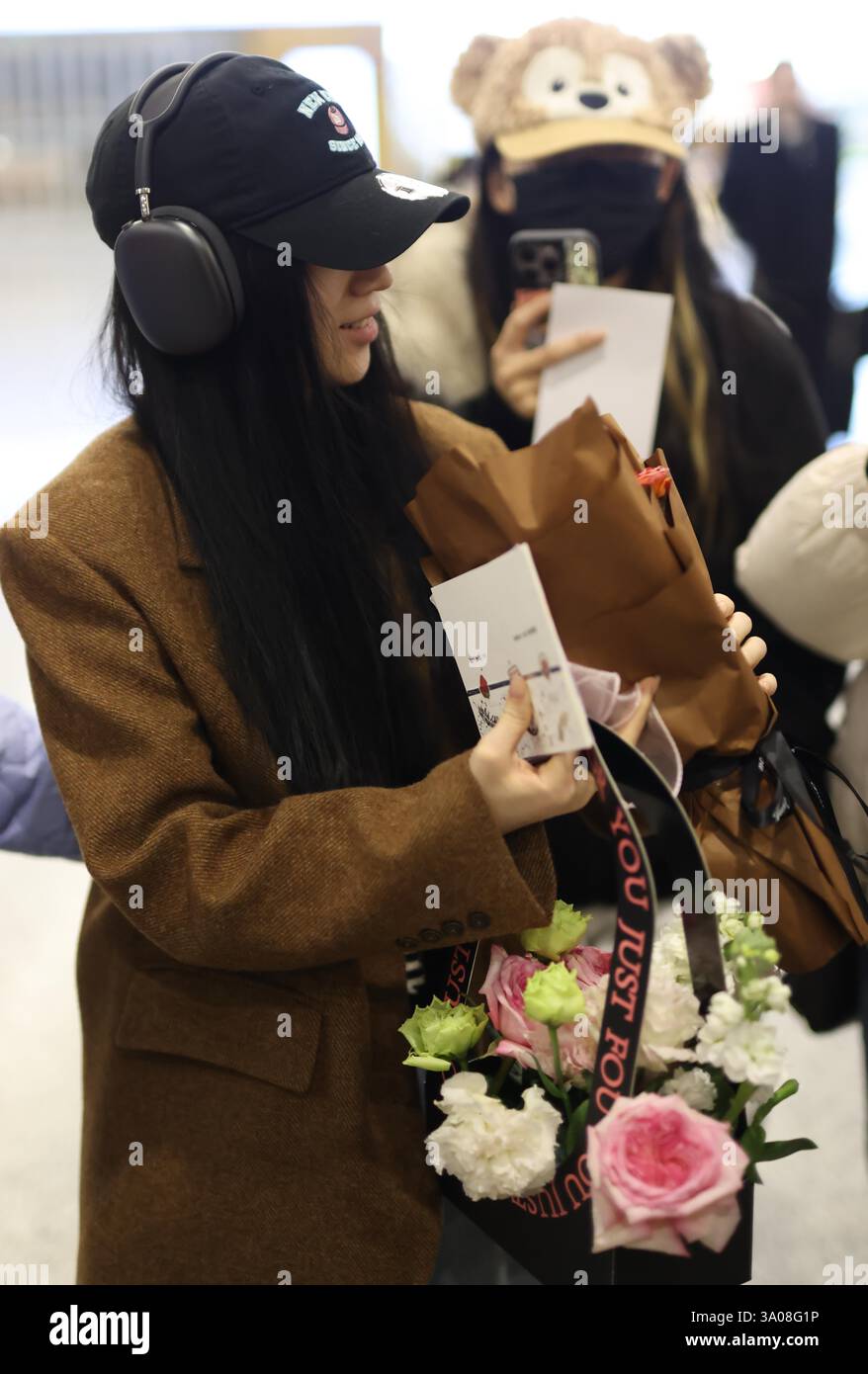 Chinese actress Dai Luwa appears at the airport in Shanghai, China, 28 ...