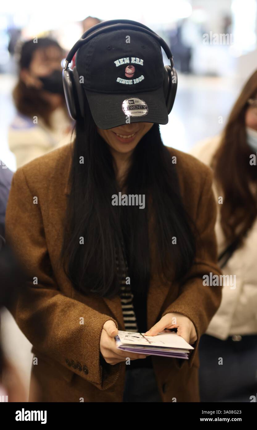 Chinese actress Dai Luwa appears at the airport in Shanghai, China, 28 ...