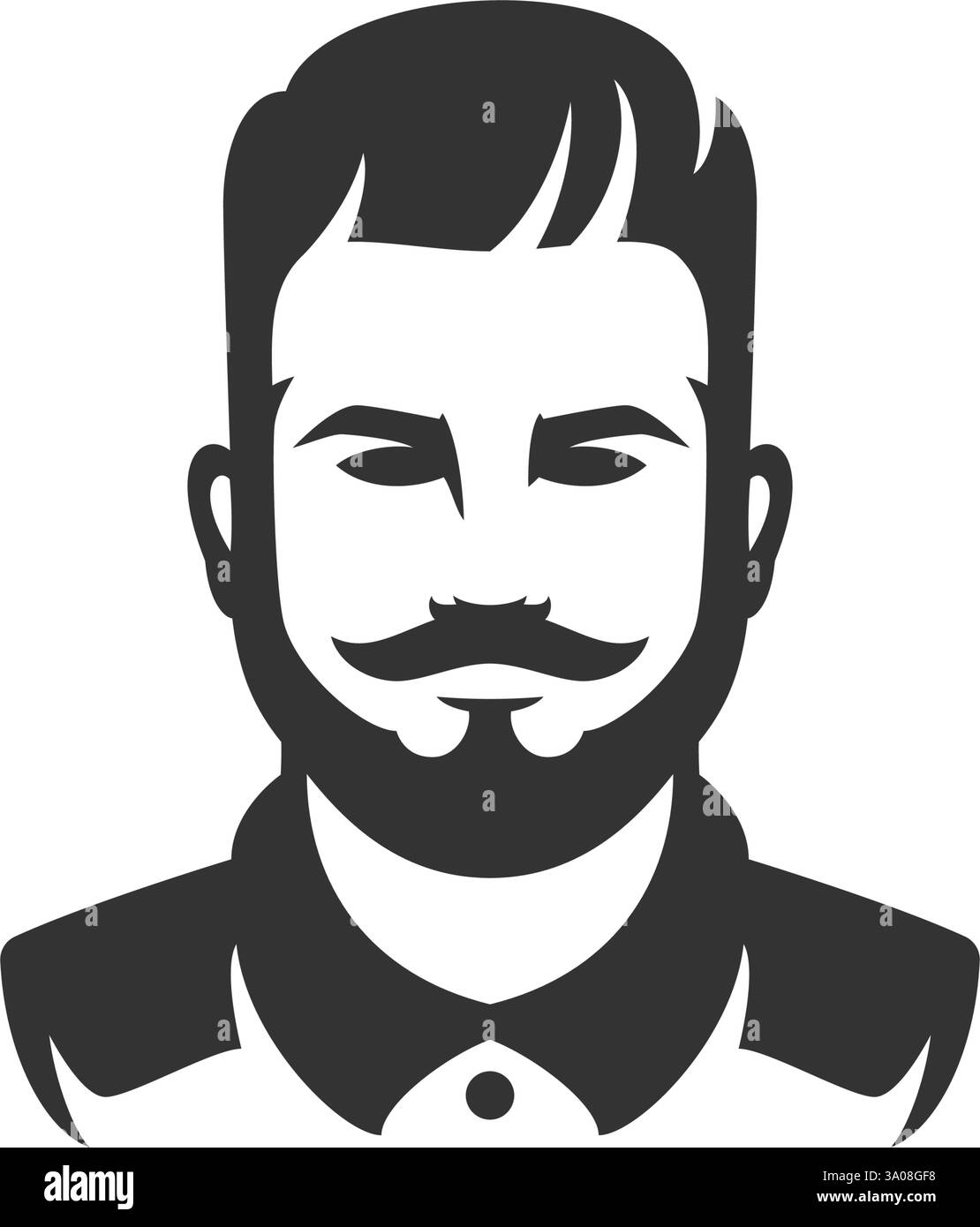 Man grooming beard scissors Black and White Stock Photos & Images - Alamy