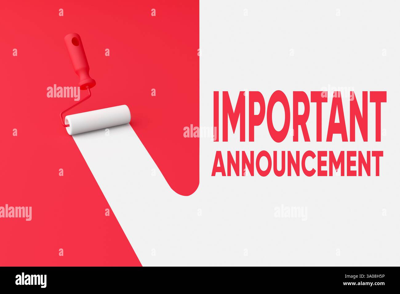 Important announcement message. Significant information or news to an ...