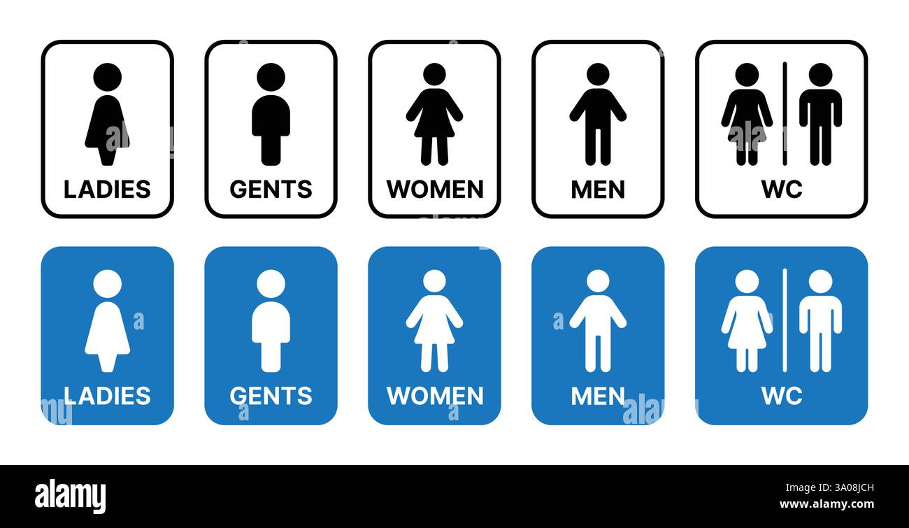 Toilet icons symbol set. WC icon collection vector illustration Stock ...