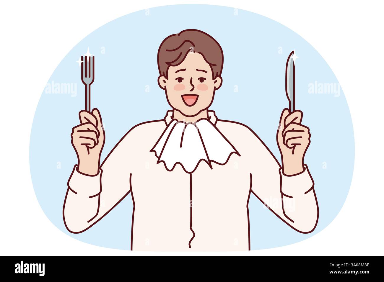 Napkin around neck Stock Vector Images - Alamy