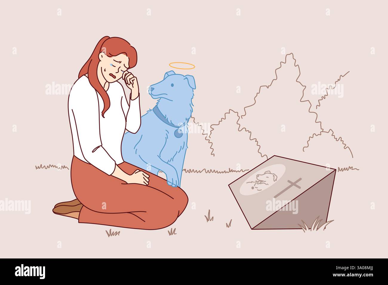 Upset human dog Stock Vector Images - Alamy