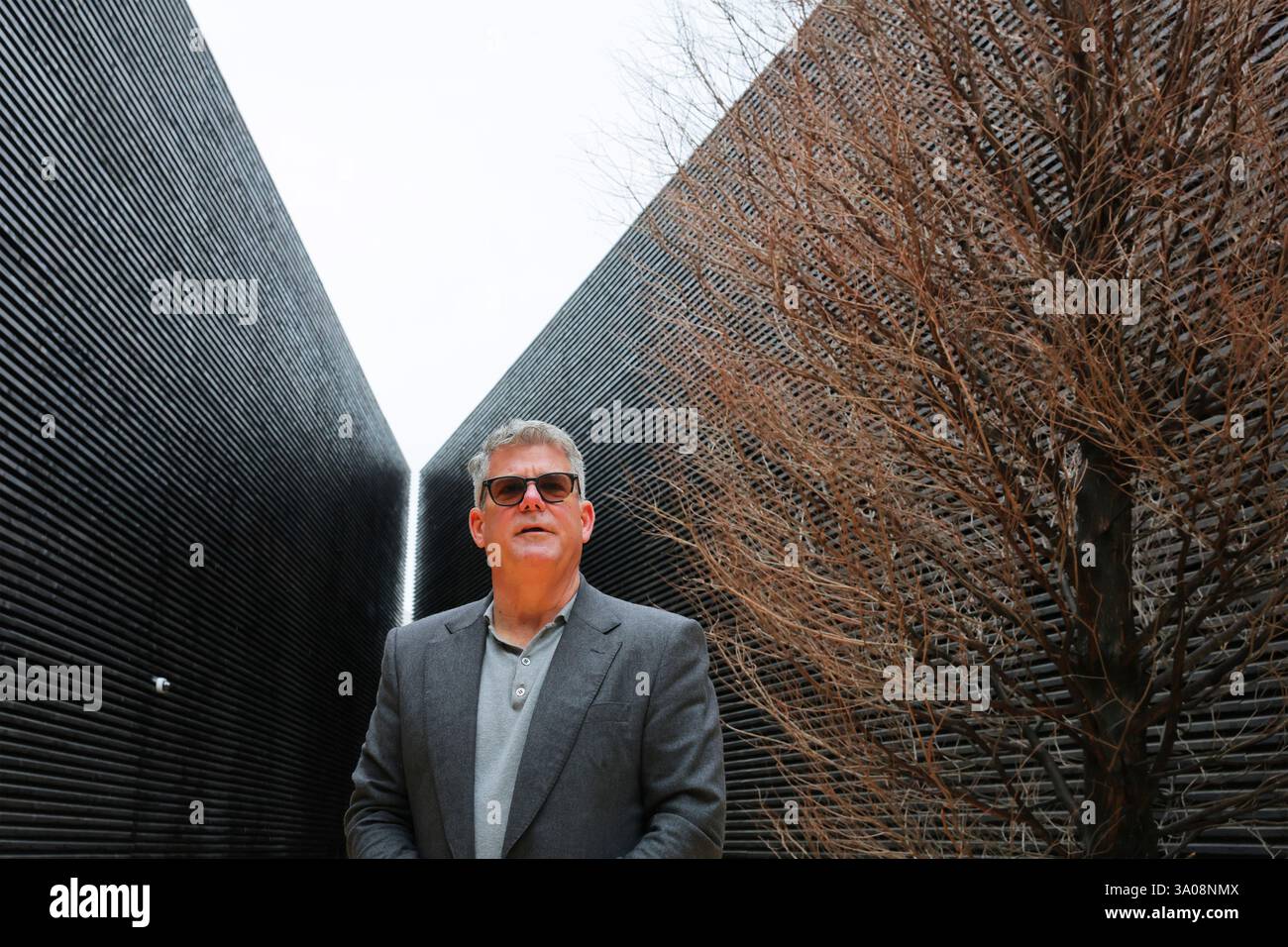 Trey Trahan, the founder and CEO of Trahan Architects, inspects the USA ...