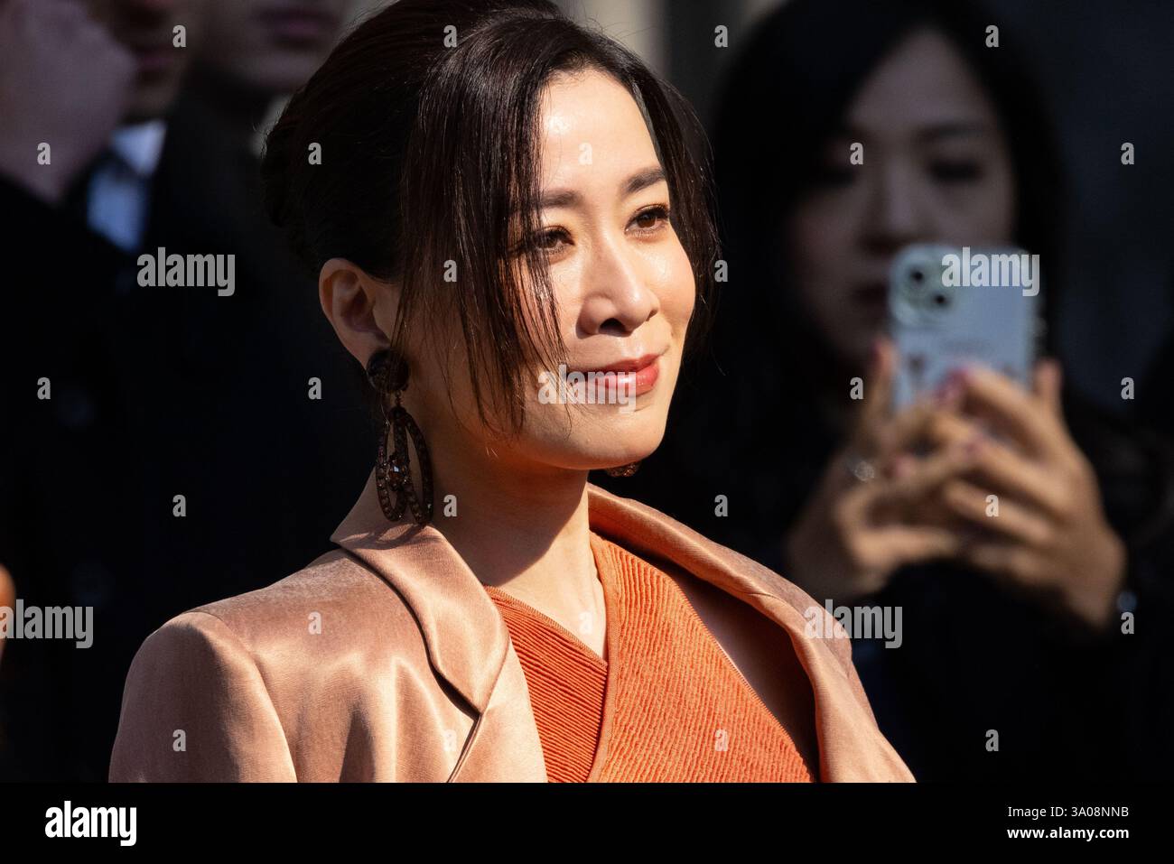 Charmaine Sheh is seen arriving at the Giorgio Armani fashion show ...
