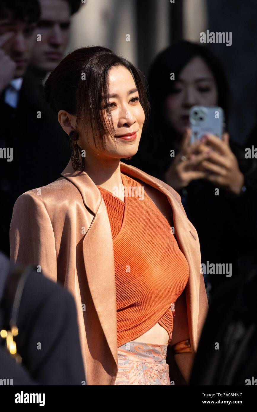 Charmaine Sheh is seen arriving at the Giorgio Armani fashion show ...