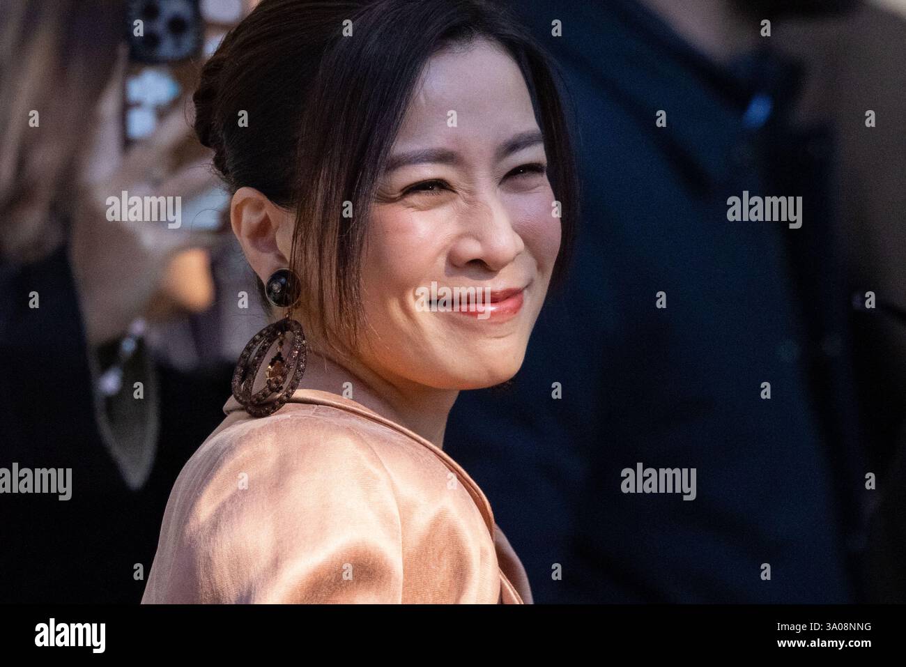 Charmaine Sheh is seen arriving at the Giorgio Armani fashion show ...