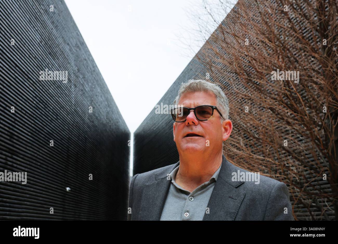 Trey Trahan, the founder and CEO of Trahan Architects, inspects the USA ...